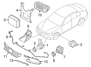51-13-7-370-379 - Grille Molding 2016-2019 BMW | AutoNationParts.com