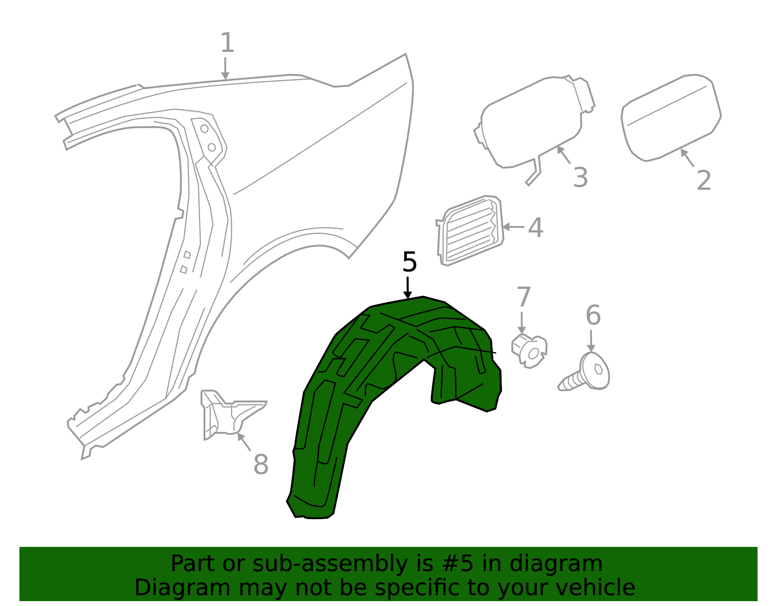 32392140 - High-Quality Quarter Panel Splash Shield for 2019-2025 Volvo ...