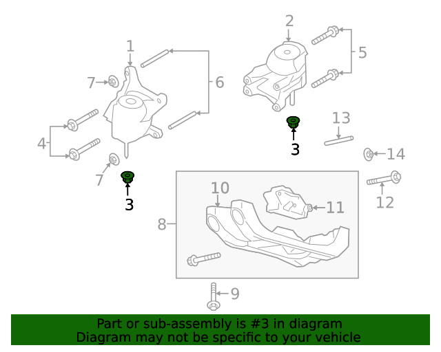 W717521-S440 2019-2024 Ford Motor Mount Nut | Fairway Ford Parts