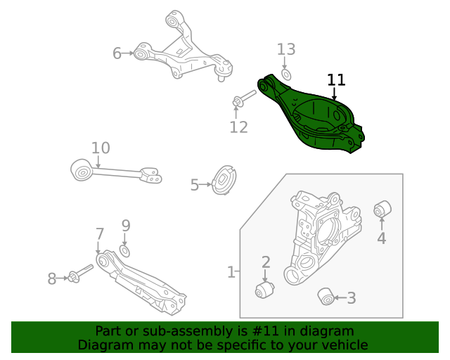 4113A238 - Lower Control Arm 2022-2023 Mitsubishi Outlander ...