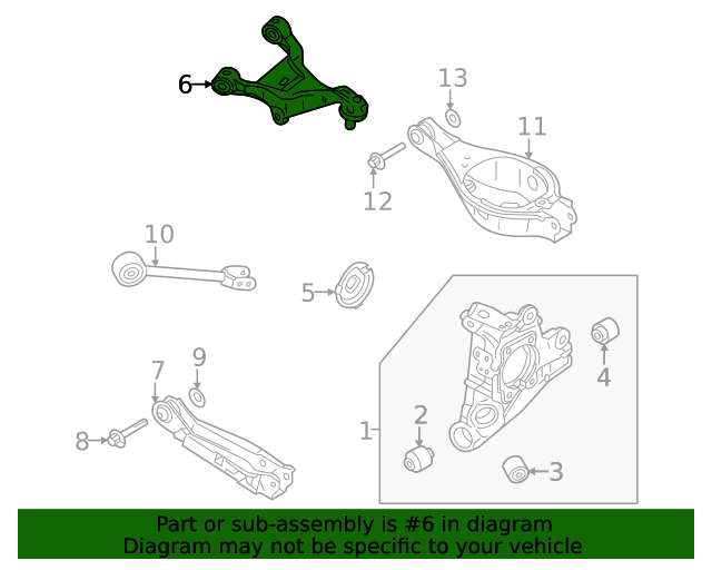 2022-2024 Mitsubishi Outlander Upper Control Arm 4110A157 | Mitsubishi ...