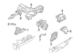 2003-2010 Volkswagen Beetle Mount 1J0-199-555-CE | QuirkParts