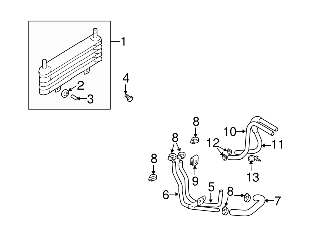 2001-2005 Hyundai Engine Oil Cooler 25460-39500 | AutoNationParts.com