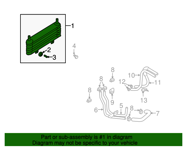2001-2005 Hyundai Engine Oil Cooler 25460-39500 | AutoNationParts.com