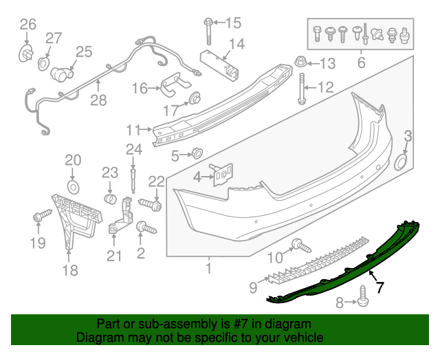 2013-2016 Audi Spoiler 8K0-807-521-G-01C | Audi USA Parts