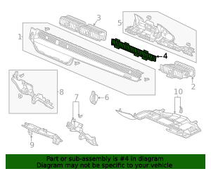 2022-2025 Honda Civic | Inner Grille | 77251-T20-A01 | Honda OEM ...