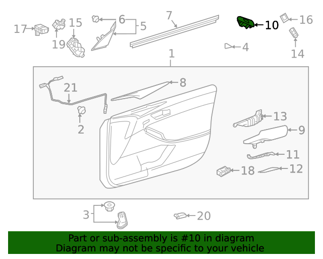 2019-2022 Toyota Avalon Switch Bezel 74232-07050-E0 | Toyota Parts Center