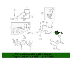 36162-RRA-A01 - Purge Control Valve 2006-2015 Honda | Honda Parts Online