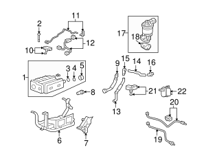 36162-RRA-A01 - Valve Assembly, Purge Control Solenoid 2006-2015 Honda ...