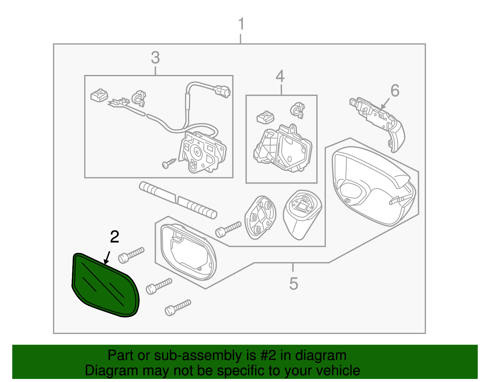 2006-2011 Honda Civic Mirror Glass 76253-SNA-A01 | Retail Performance ...