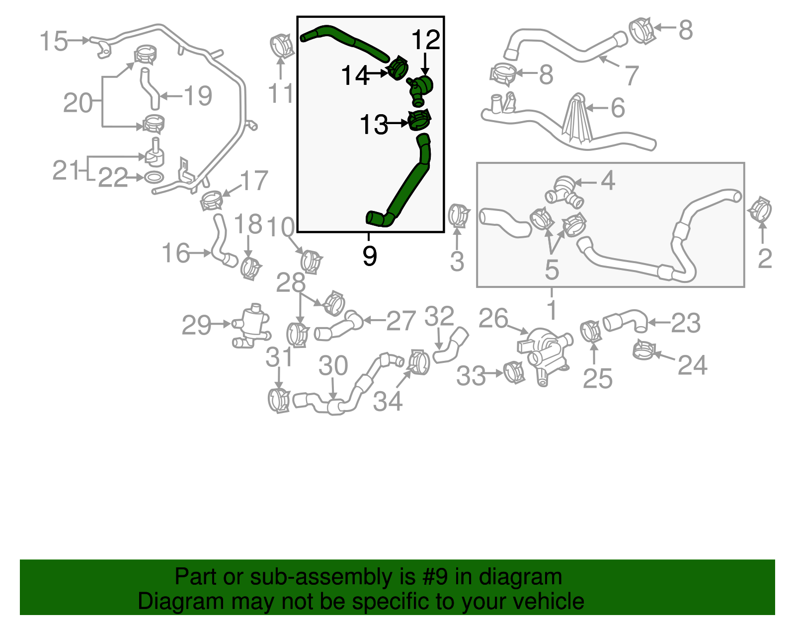2015-2023 Audi | Rear Hose | 5Q0-122-157-AK | OEM Vehicle Parts