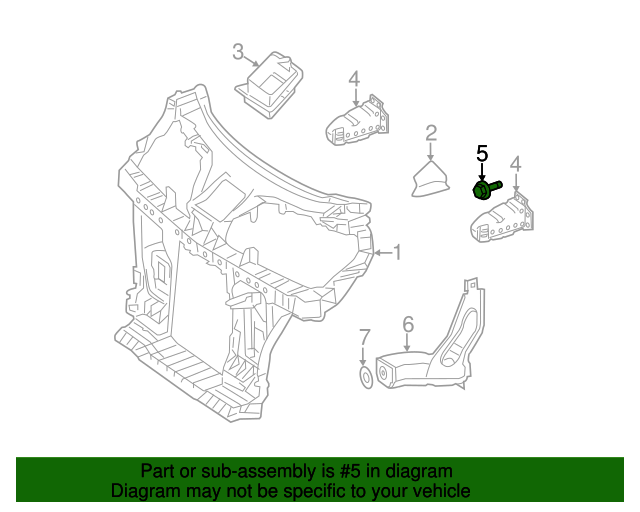 910143-008020 - Energy Absorber Bolt 2008-2016 Smart Fortwo | Mercedes ...