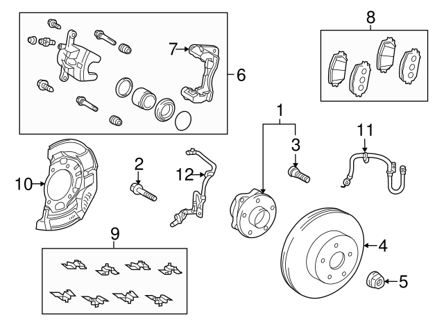 2006-2018 Toyota Brake Pads Front 04465-42200 | OEM Parts Online