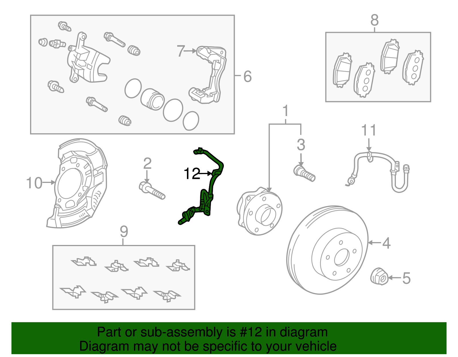 2008-2020 Toyota Front Speed Sensor 89542-12080 | Toyota Parts Center