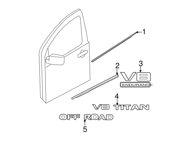2004-2015 Nissan Body Side Molding - Driver's Side (LH) 80871-7S080 ...