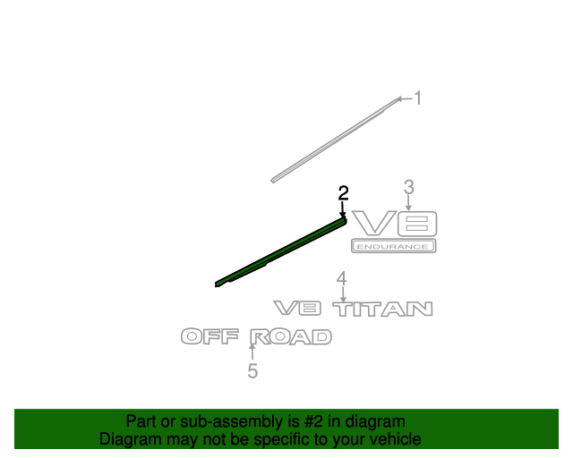 2004-2015 Nissan Body Side Molding - Driver's Side (LH) 80871-7S080 ...