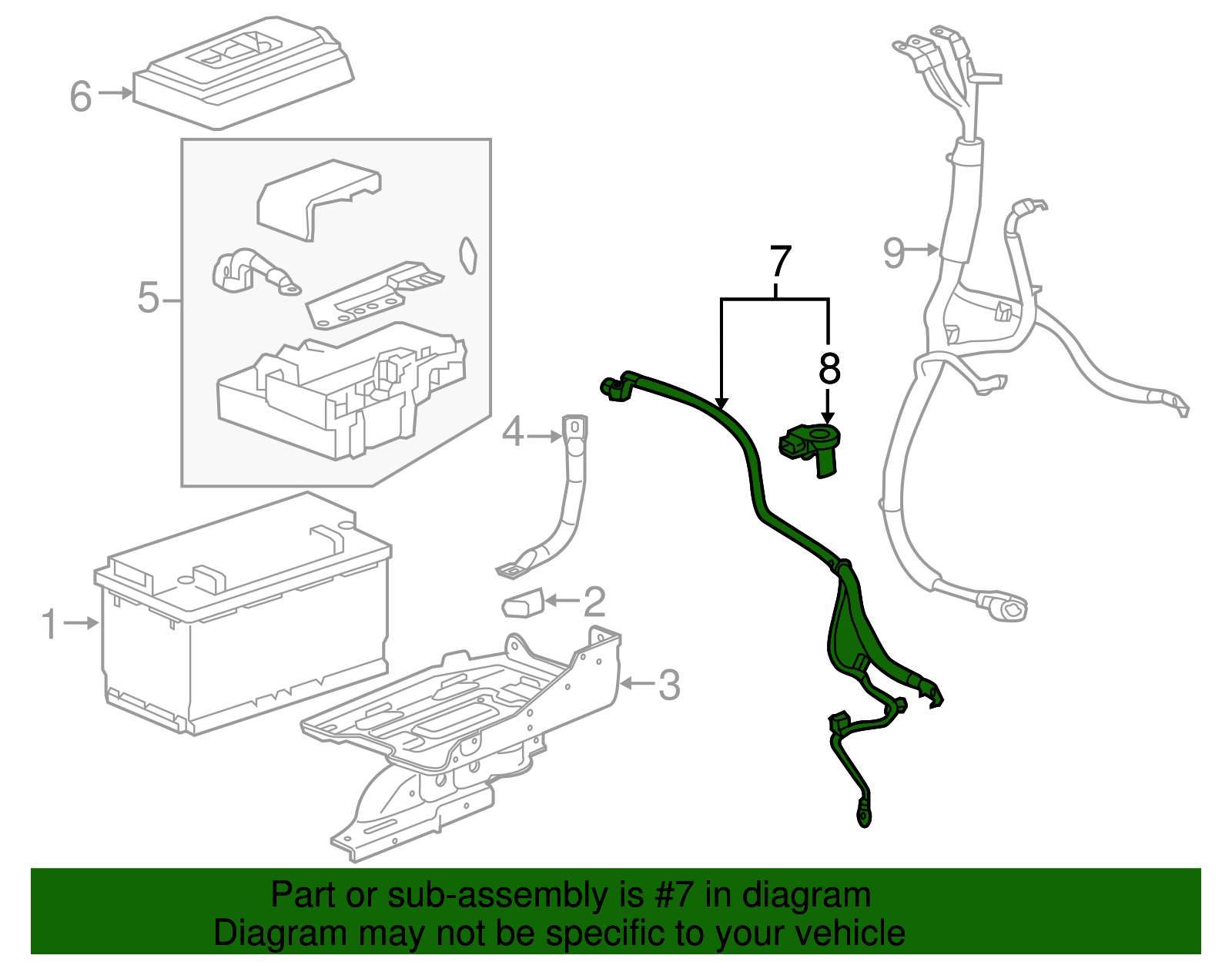 2015-2020 GM Battery Negative Cable 84634109 | GM Parts Center