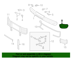 2002-2015 Mercedes-Benz Bumper Corner Cover 463-885-05-33 ...
