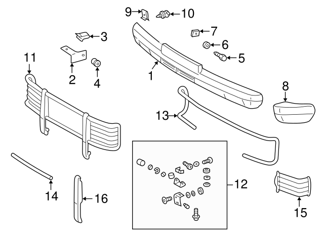 2002-2015 Mercedes-Benz Bumper Corner Cover 463-885-05-33 ...