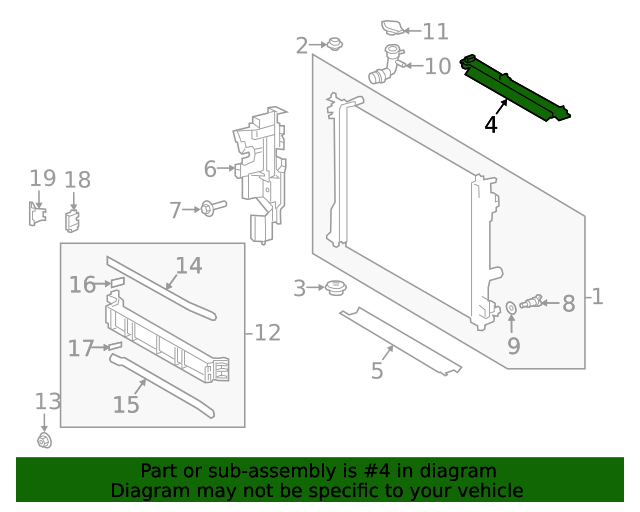 2022-2024 Toyota Upper Guide 16594-F0150 | OEM Parts Online
