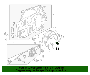 91501-S04-003 - Fender Liner Clip 1995-2025 Honda | Honda Parts Online