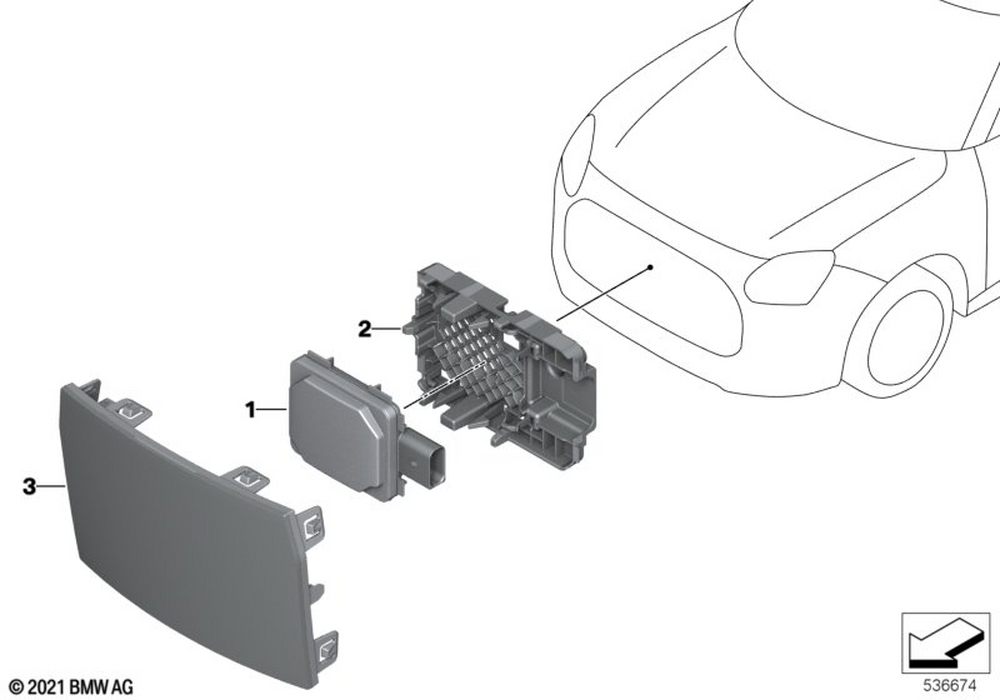 2023-2025 Mini Front Radar Sensor 66315B3AD16 | Retail Performance Auto ...