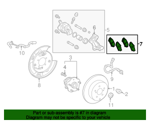2010-2015 Lexus Rear Brake Pads Set Of 4 RX450h RX350 | My L Parts