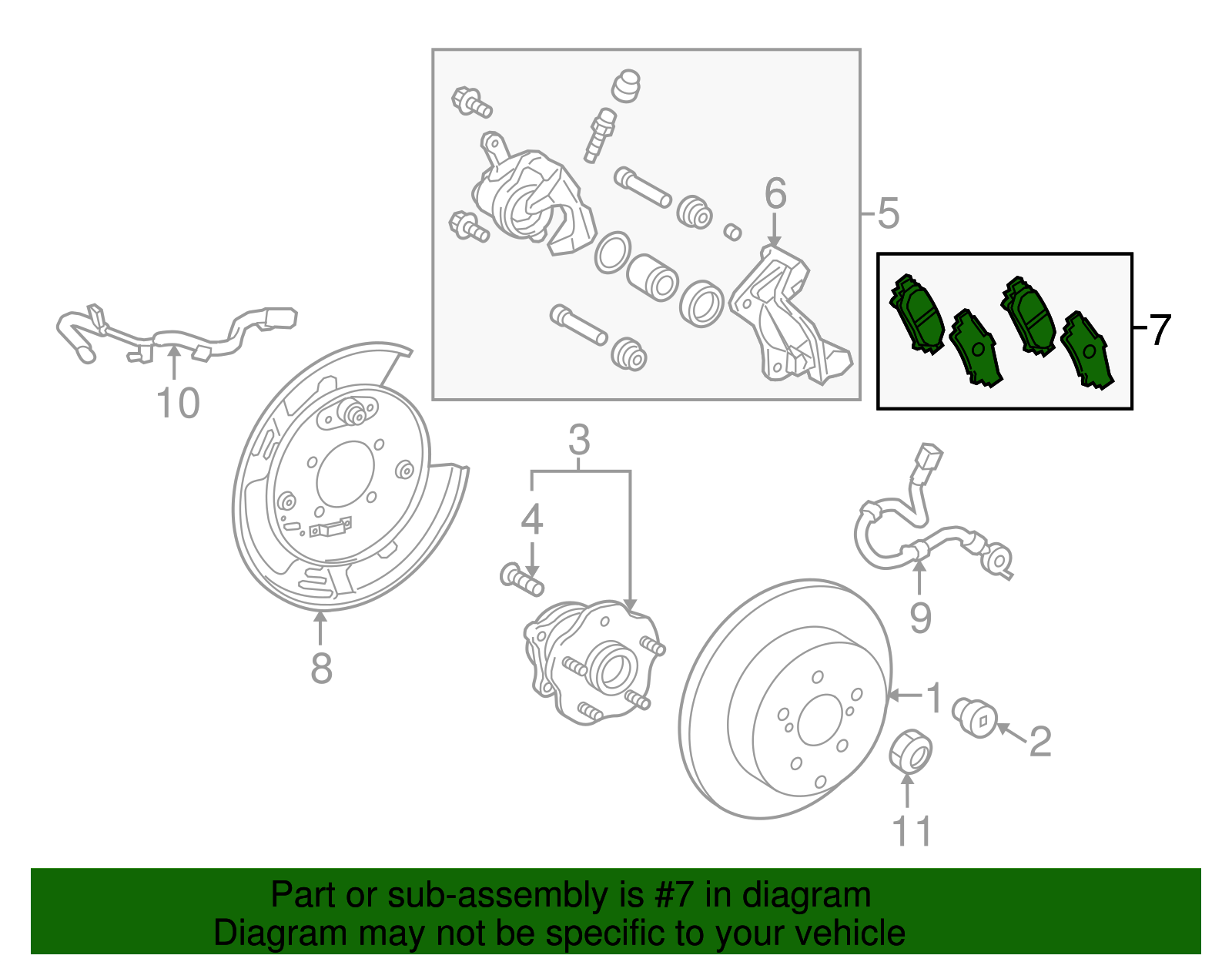 2010-2015 Lexus Brake Pads 04466-48130 | Retail Performance Auto Parts