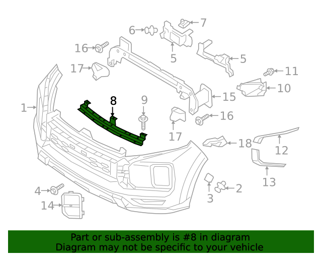 6400J911 - Center Support 2020-2024 Mitsubishi Outlander Sport ...