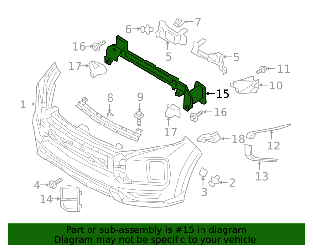 2020-2021 Mitsubishi Outlander Sport Impact Bar 6400K202 | Auto Parts