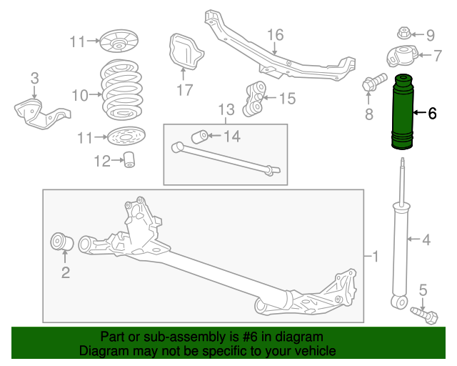 2011-2019 GM Rear Shock Absorber Bumper 13251782 GM | GMPartsDirect.com