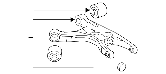 2008-2018 Audi Lower Control Arm 8K0-505-312-J | Audi USA Parts