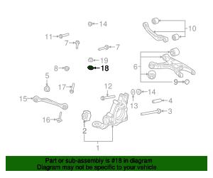 2008-2018 Audi Lateral Arm Adjust Cam WHT-002-492 | Audi OEM Parts