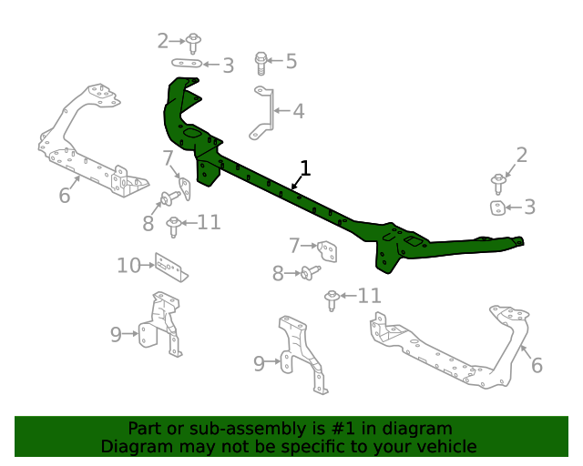 2018-2021 Land Rover Range Rover Velar Upper Tie Bar LR091872 | OEM ...