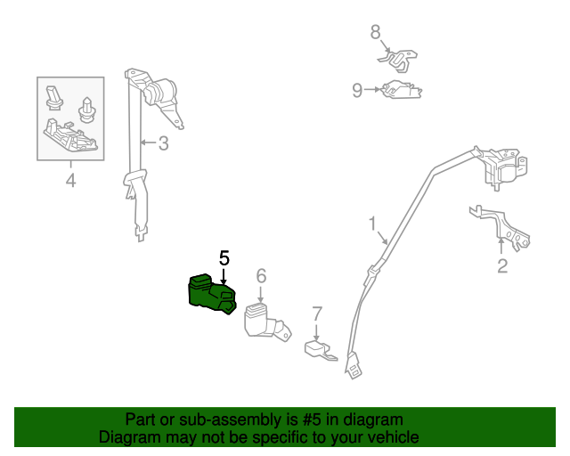 73470-78040-C0 - Seat Belt Receptacle 2015-2021 Lexus | AutoNationParts.com