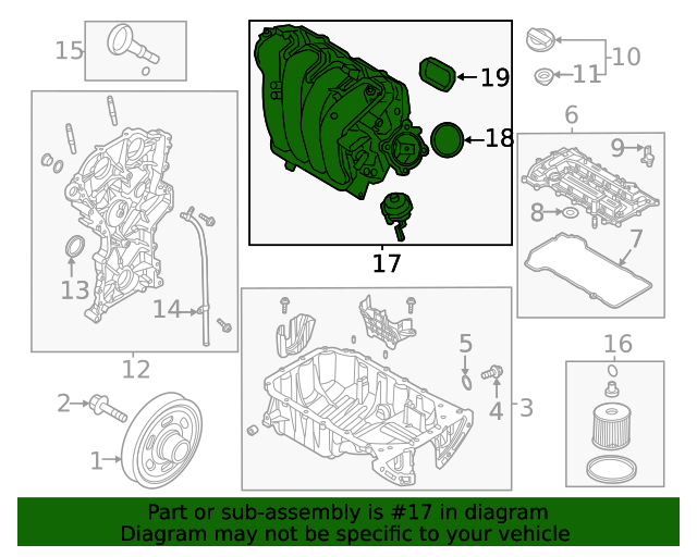 Genuine Intake Manifold for 2021-2024 Hyundai | Part# 28310-2J110 ...