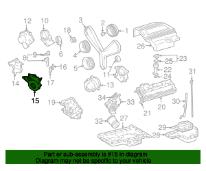 1998-2009 Toyota Timing Cover 11302-50040 | Toyota Parts Center