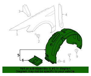 2020-2022 Hyundai Sonata Fender Liner 86812-L0000 | OEM Parts Online