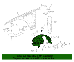 T4A13096 - Fender Liner 2017-2020 Jaguar F-Pace | Land Leaping Genuine ...
