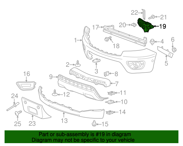 Filler-Frt Bpr Inter - GM (23450921) | GM Parts Center