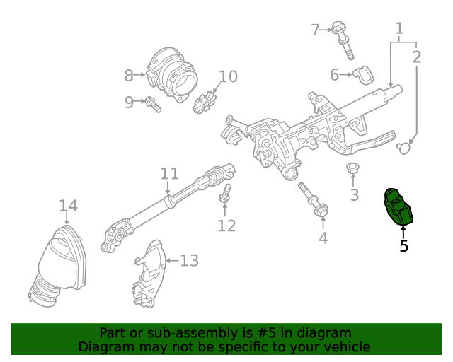 45020-02540 - Steering Column Tilt Motor 2019-2022 Toyota Corolla ...