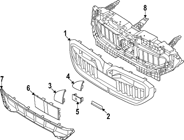 Genuine BMW 51-11-8-084-674 | Upper Grille | FREE Shipping on Most ...