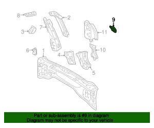 2003-2008 Pontiac Vibe Bracket 88969726 | GMPartsDirect.com
