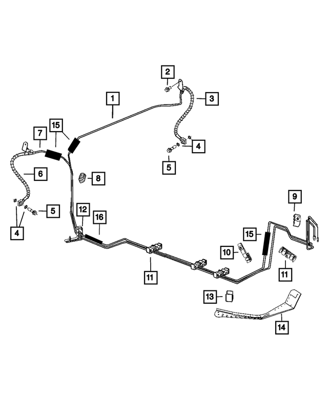 2015-2023 Mopar Brake Tube 68259669AB | Mopar eStore