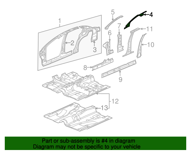 2003-2007 Saturn Ion Frame 22717998 | GMPartsDirect.com