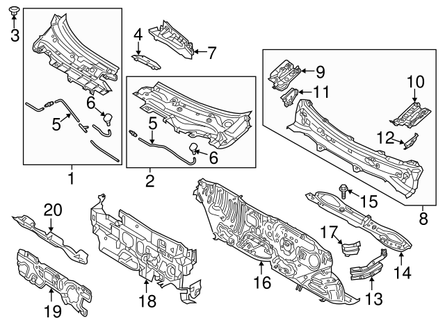 D10E-53-5DX - Cowl Panel Bracket - 2016-2021 Mazda CX-3 | Mazda Swag