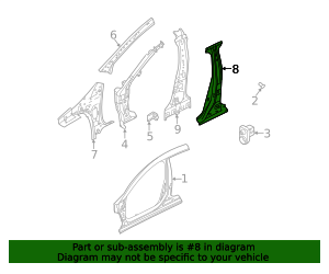 2020-2023 Nissan Sentra Center Pillar Reinforced G6571-6LBMA | Boro ...