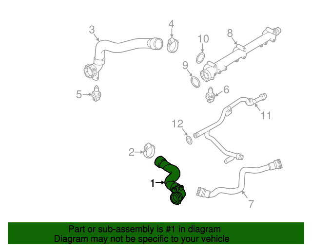 Genuine BMW 11-53-7-836-598 | Upper Hose | FREE Shipping on Most Orders ...
