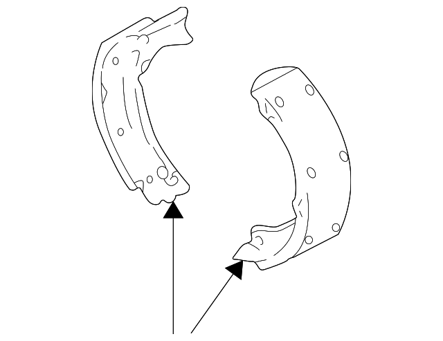 1985-2002 GM Bonded Rear Drum Brake Shoe Set 19307610 | TascaParts.com