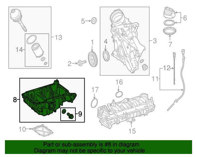 264-010-27-00 - Oil Pan 2019-2023 Mercedes-Benz | Mercedes-Benz USA Parts